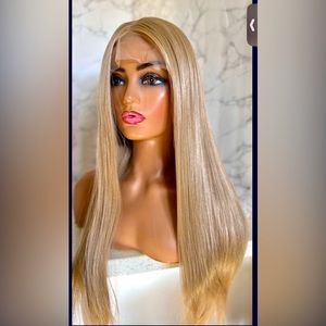 Hair | Ash Blonde Long Straight Lace Front Premium 28 Inches Wig | Poshmark